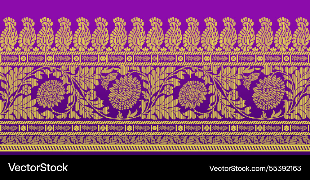 Indian ethnic sari design which is in india Vector Image