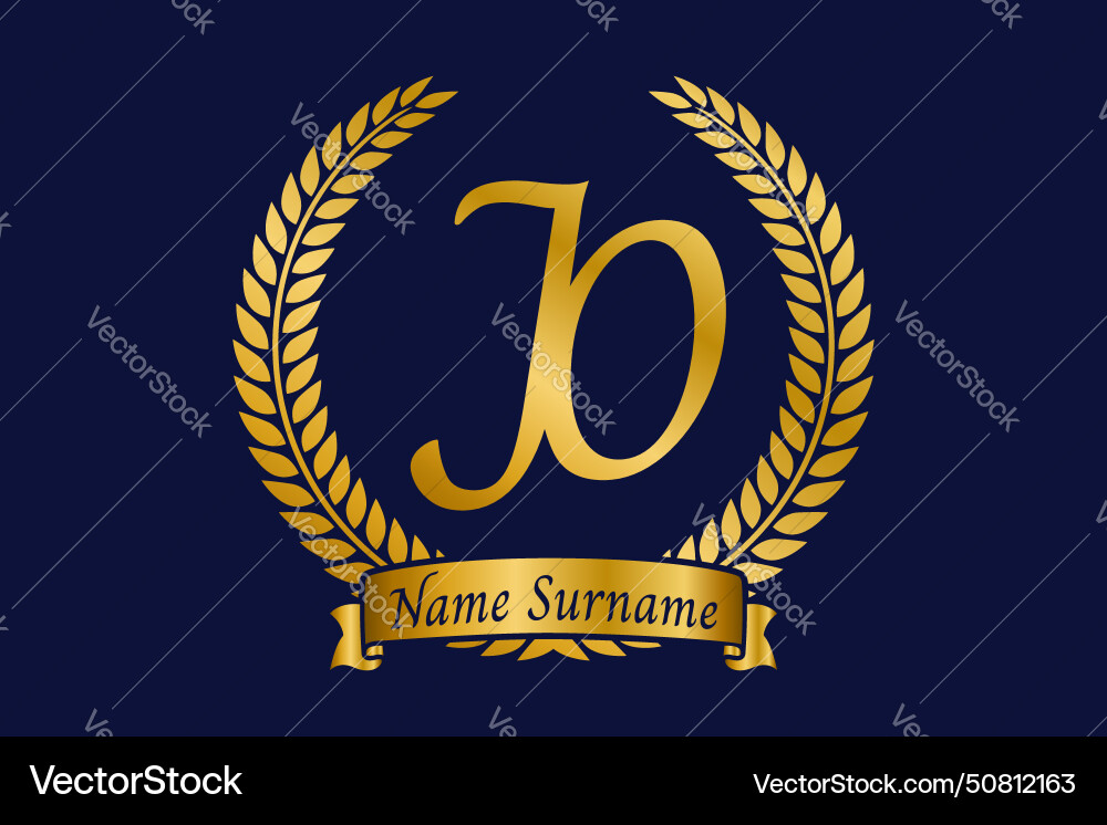 Initial letter j and o jo monogram logo design Vector Image