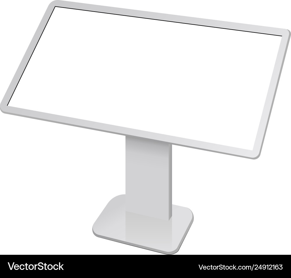 Interaktive digitale Tabelle - Seitenansicht Vektorbild