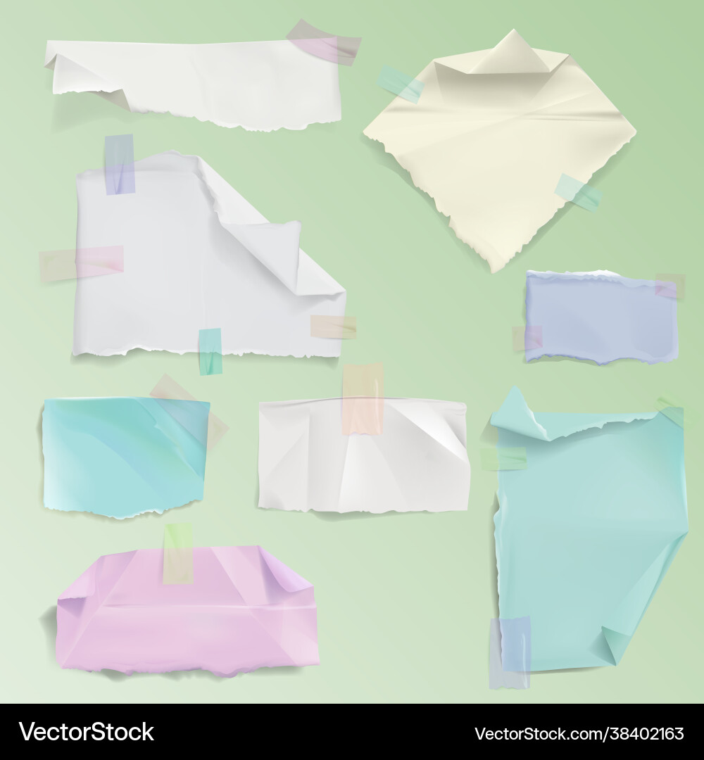 Paper page scraps torn Royalty Free Vector Image