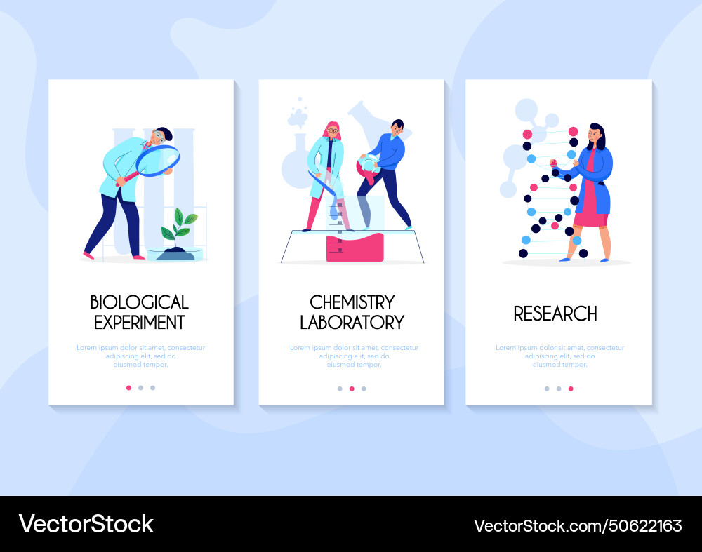 Science vertical banners set Royalty Free Vector Image