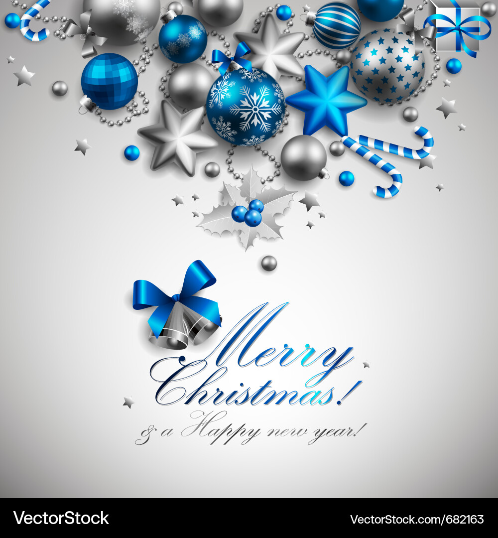 Silver christmas background Royalty Free Vector Image
