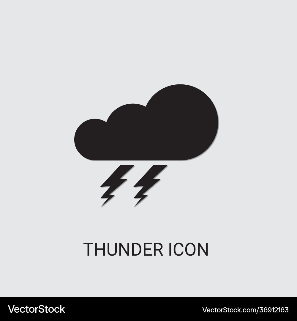 Thunder icon Royalty Free Vector Image - VectorStock