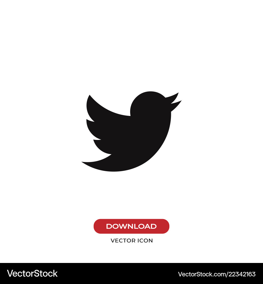 Twitter Bird Logo Icon Royalty Free Vector Image