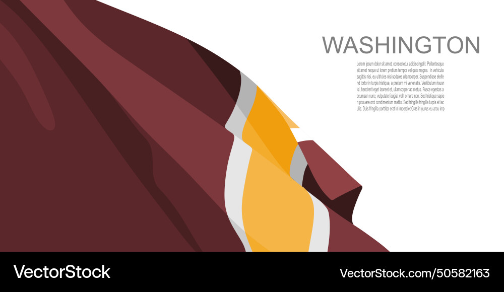 Waved flag textured by washington commanders Vector Image