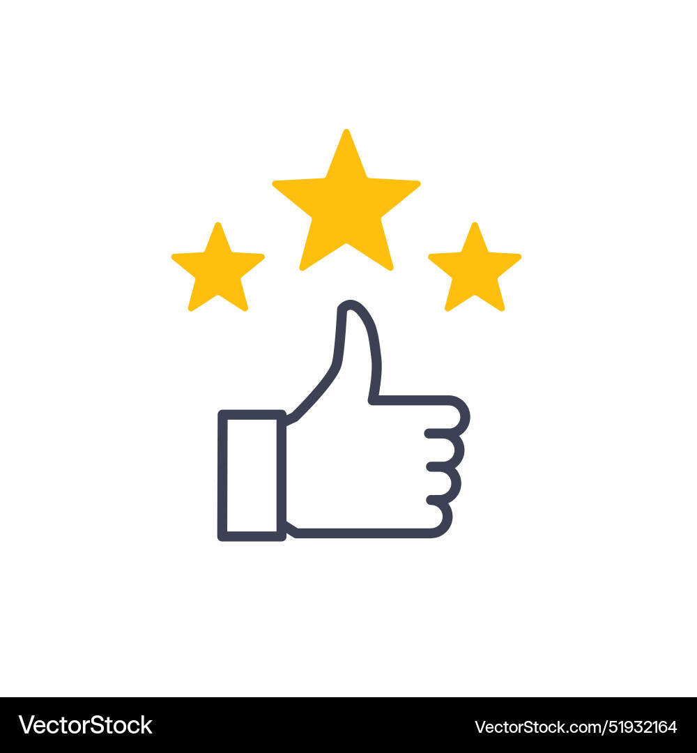 3 star customer review quality rate satisfaction Vector Image