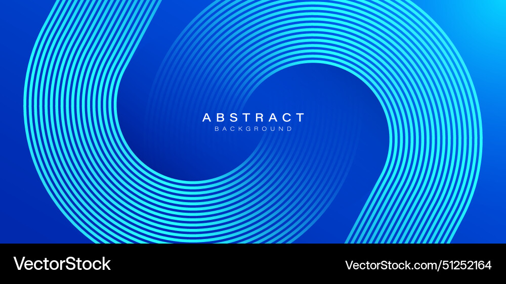Abstract geometric background bright blue rounded Vector Image