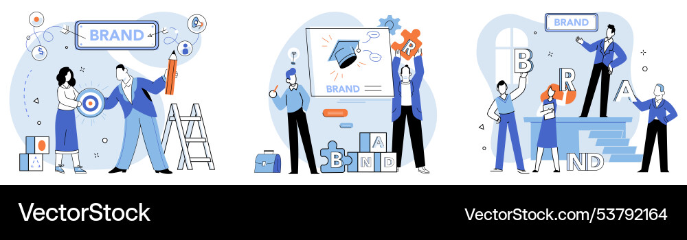 Brand building branding artisans touch adds Vector Image