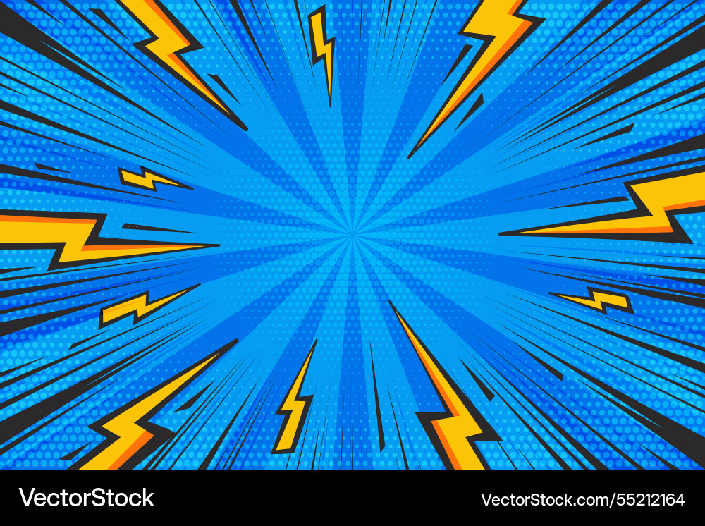 Electric Comic Background – Royalty-Free Vector | VectorStock