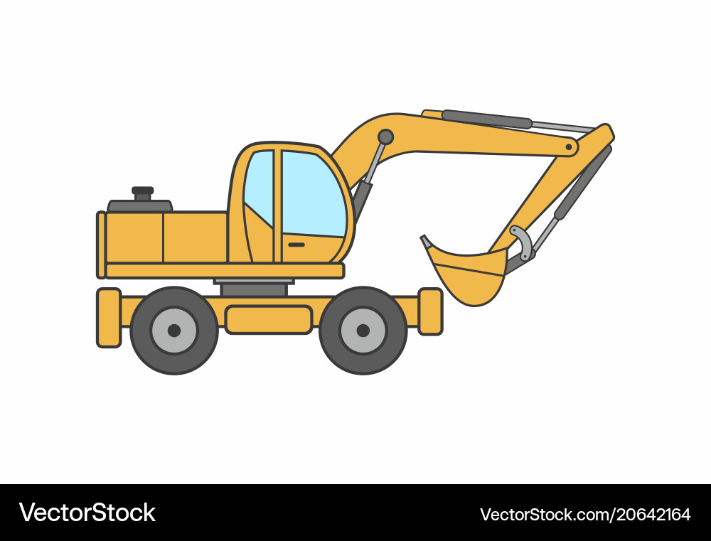 Excavator icon Royalty Free Vector Image - VectorStock