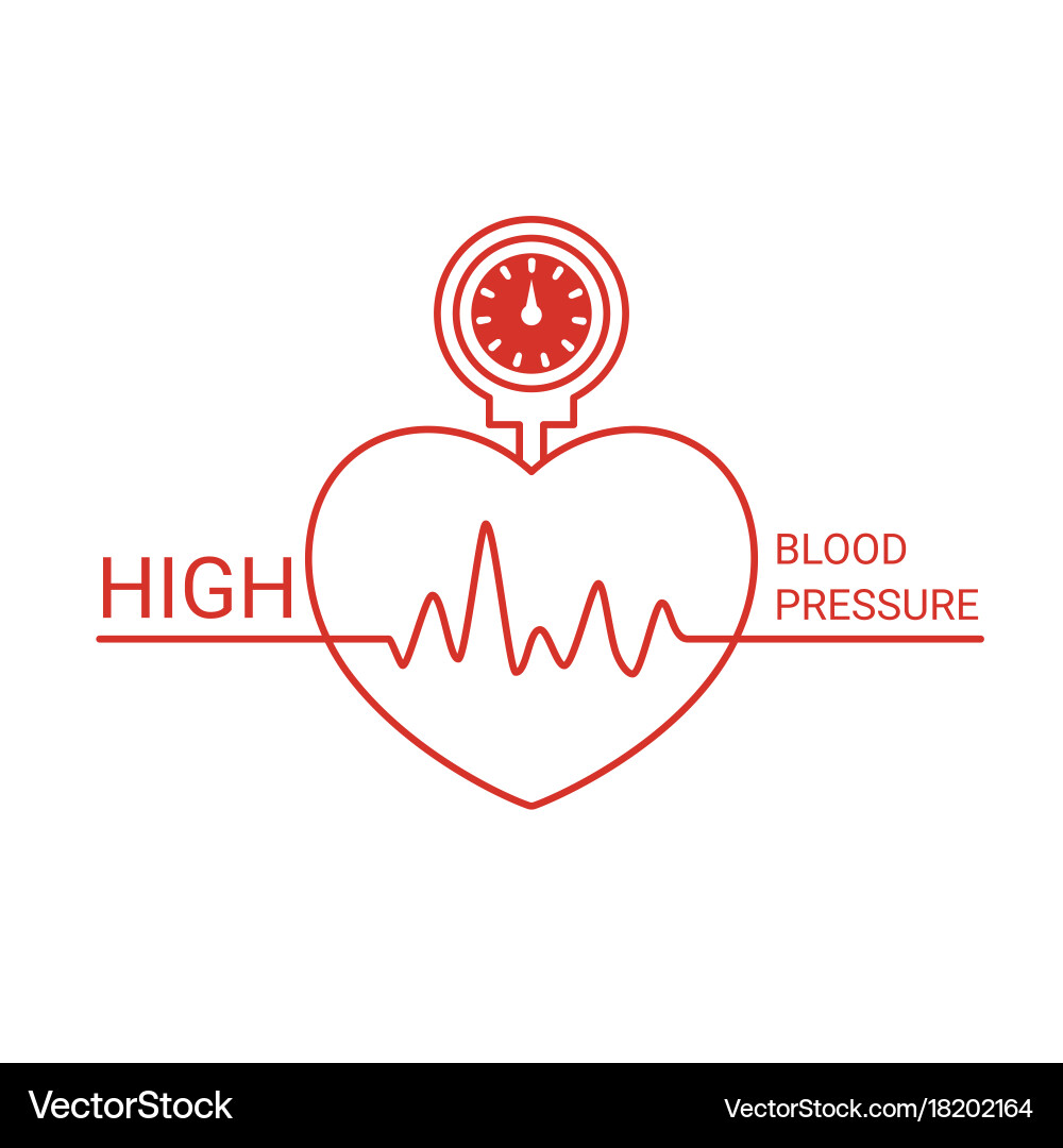 High blood pressure icon Royalty Free Vector Image