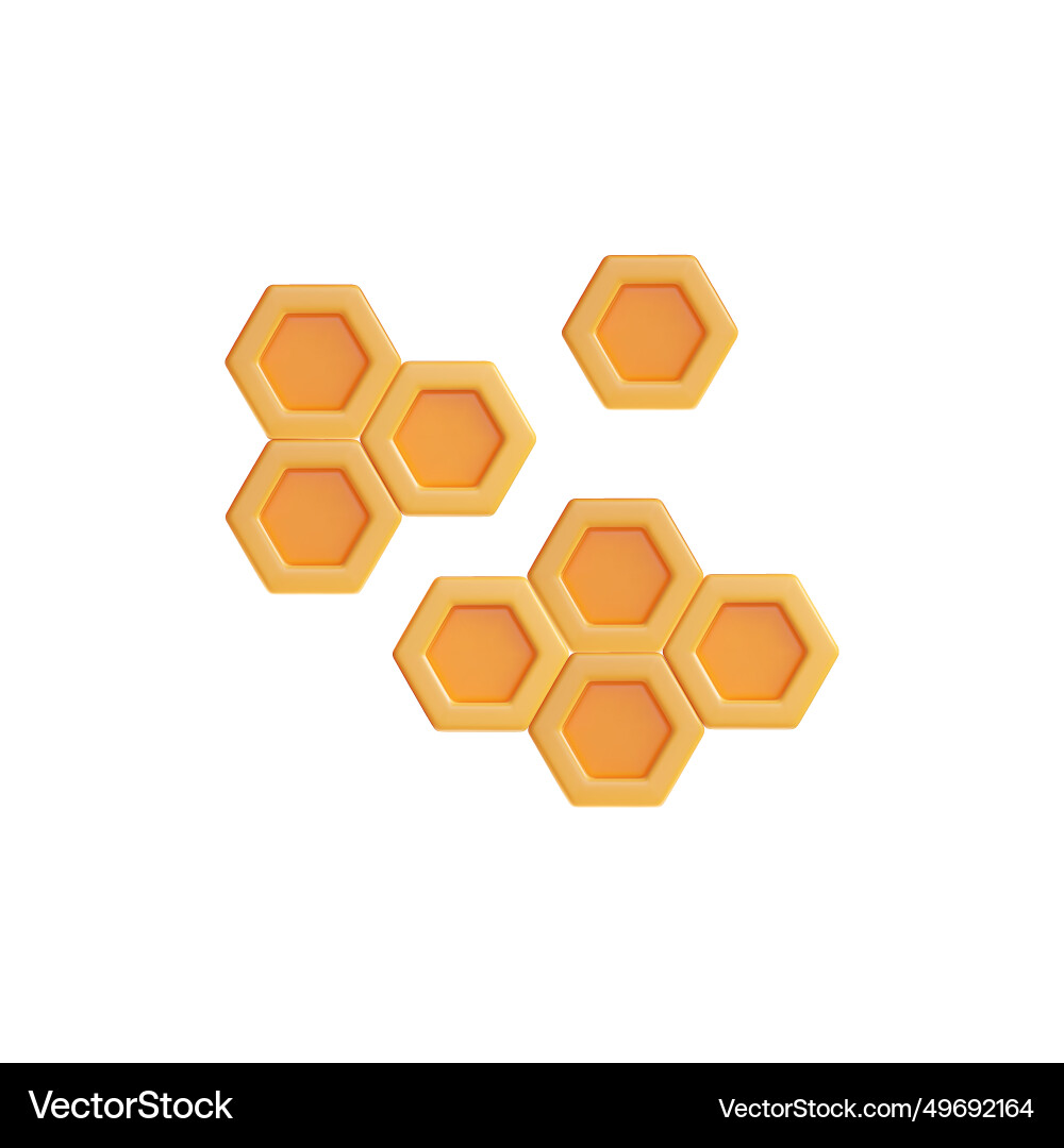 Honigwaben mit Bienenhonig 3d realistisch Vektorbild