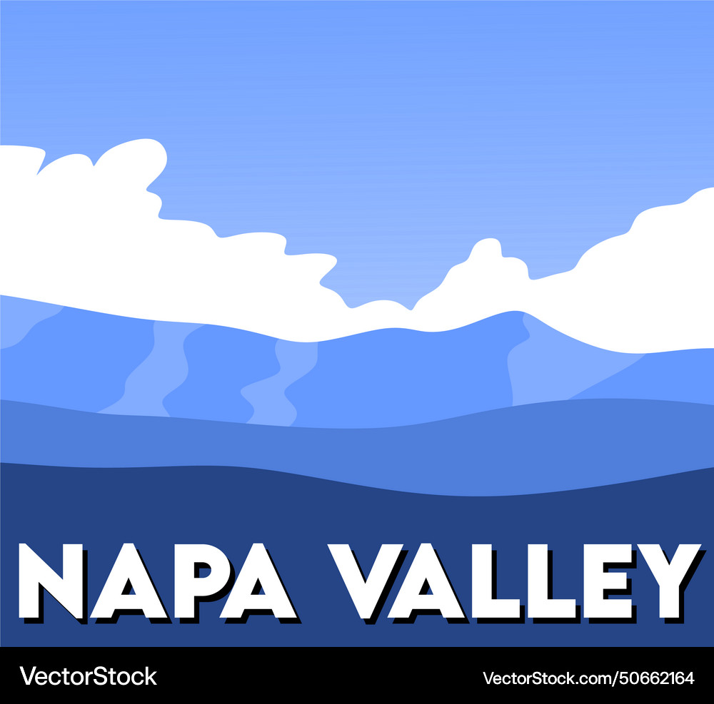 Napa valley with beautiful view Royalty Free Vector Image