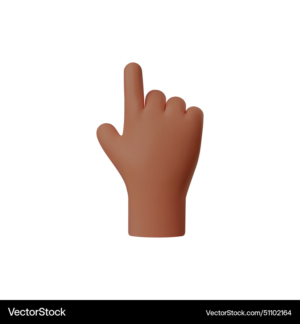 Pointing hand gesture 3d Royalty Free Vector Image