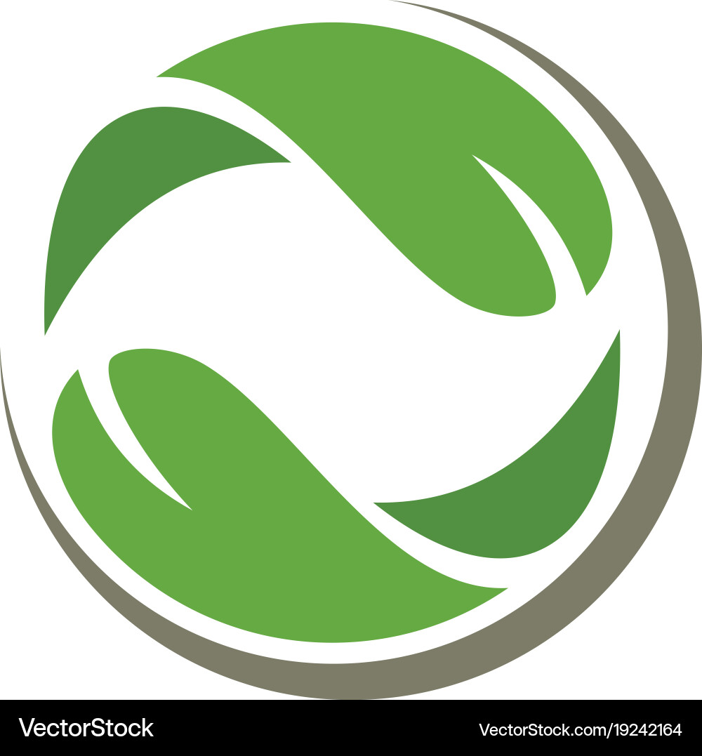 Round Green Leaf Logo Round Leaf Vector In Illustrator, SVG, JPG, EPS,