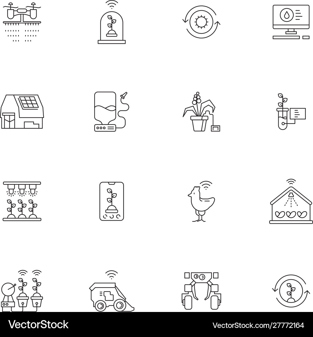 Smart farm icon innovation agricultural processes Vector Image