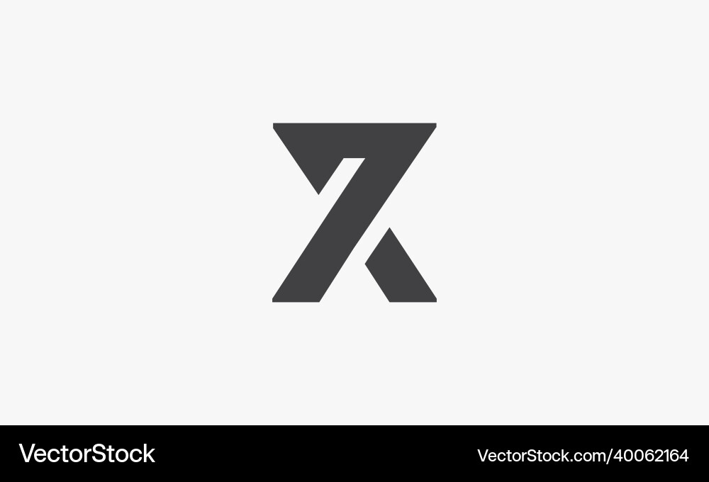 X or x7 7x logo concept isolated on white Vector Image