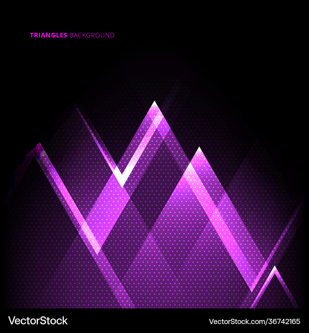 Abstract purple geometric triangles overlapping Vector Image