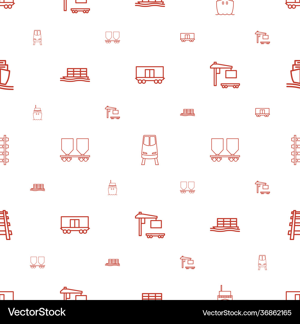 Freight icons pattern seamless white background Vector Image