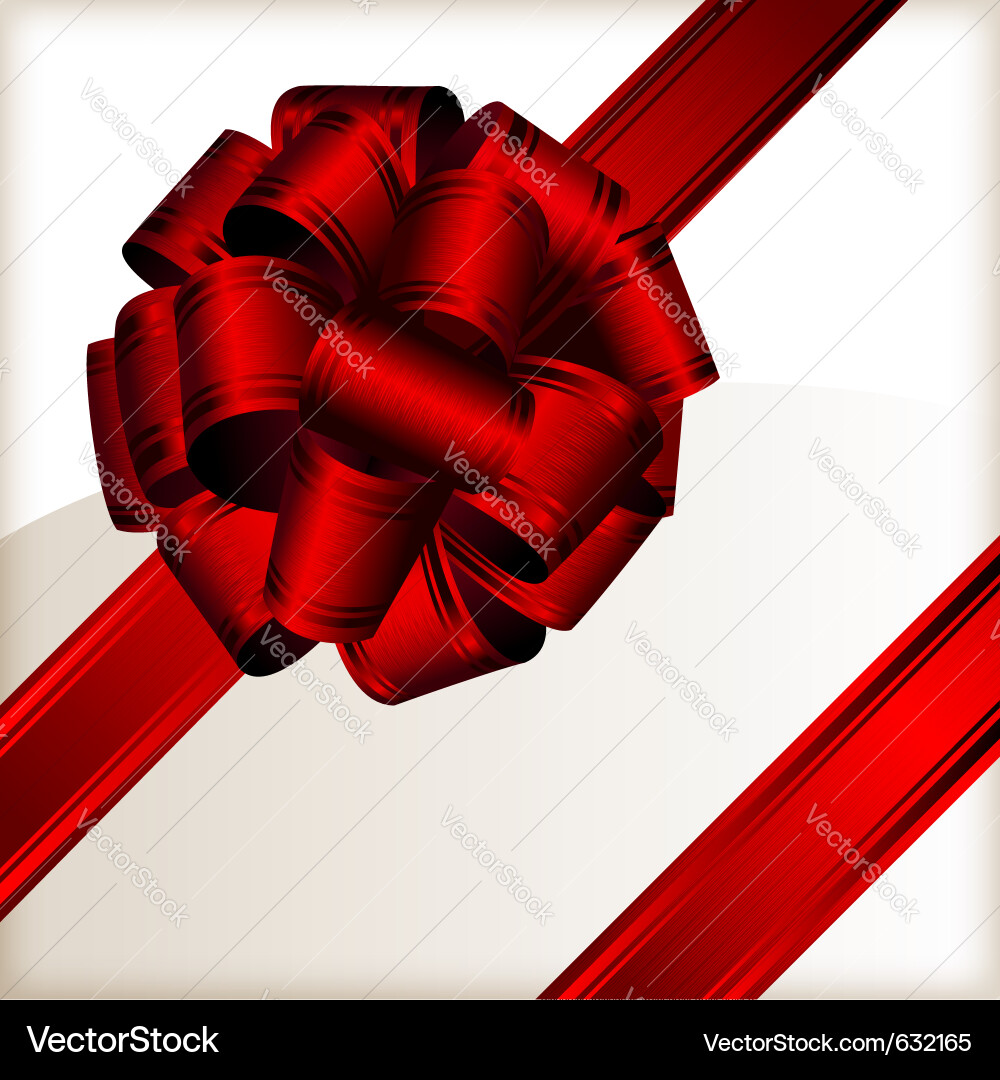 Ribbon bow Royalty Free Vector Image - VectorStock