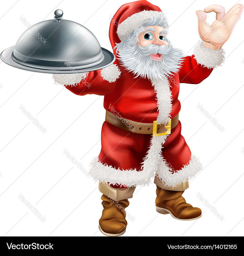 Santa chef Royalty Free Vector Image - VectorStock