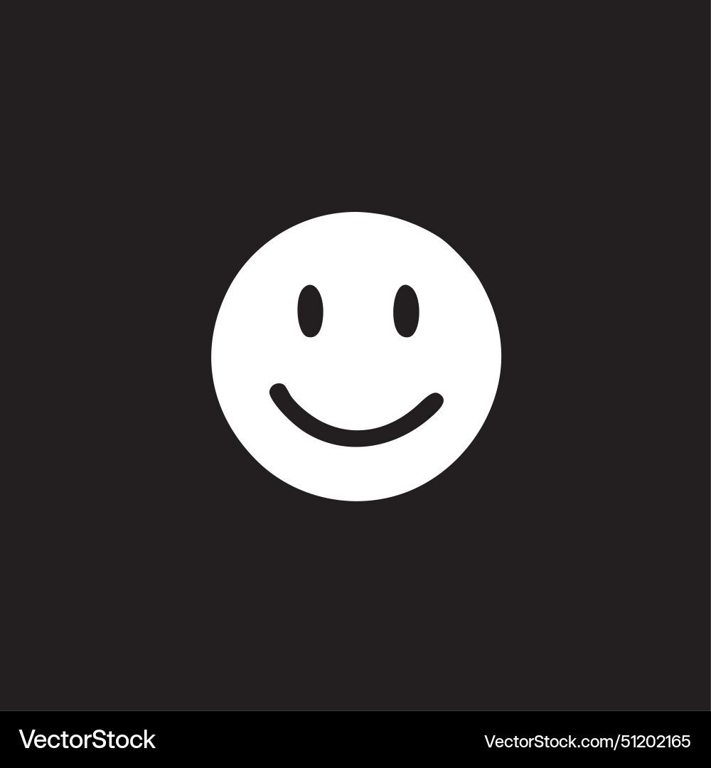 Smiley - minimalist and simple silhouette Vector Image
