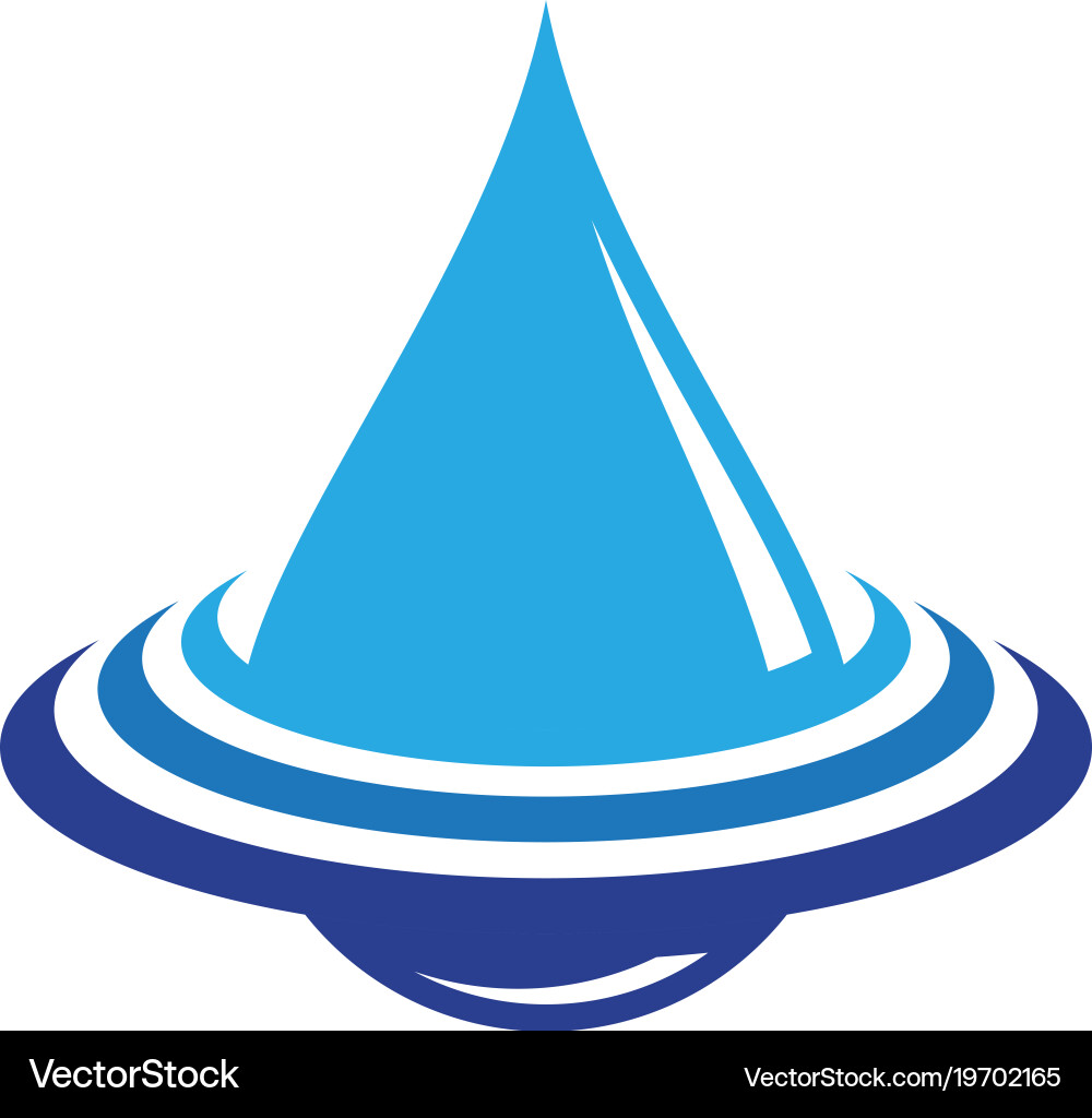 Wassertropfen Logo Vorlage Lizenzfreies Vektorbild
