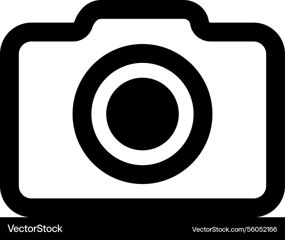 A simple camera icon line art Royalty Free Vector Image