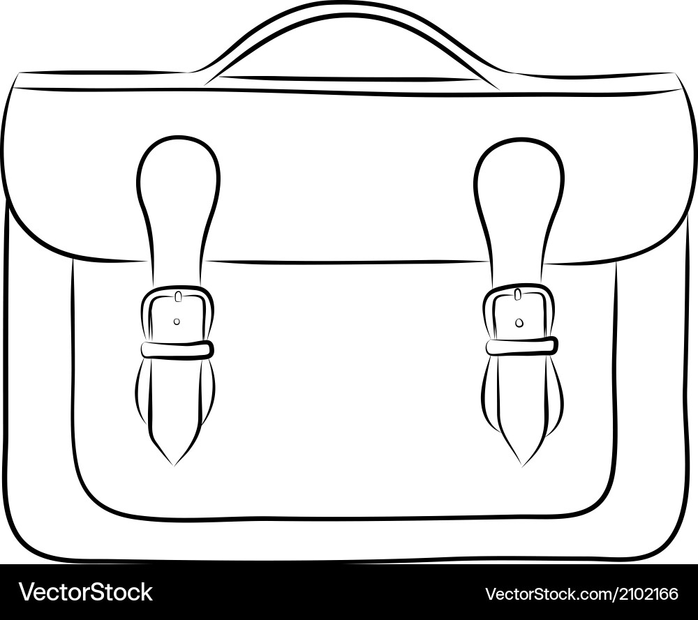 Briefcase drawing Royalty Free Vector Image - VectorStock