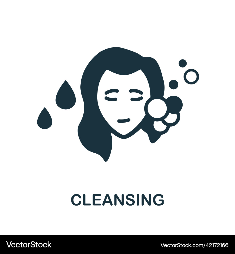 Cleansing icon simple element from skin care Vector Image
