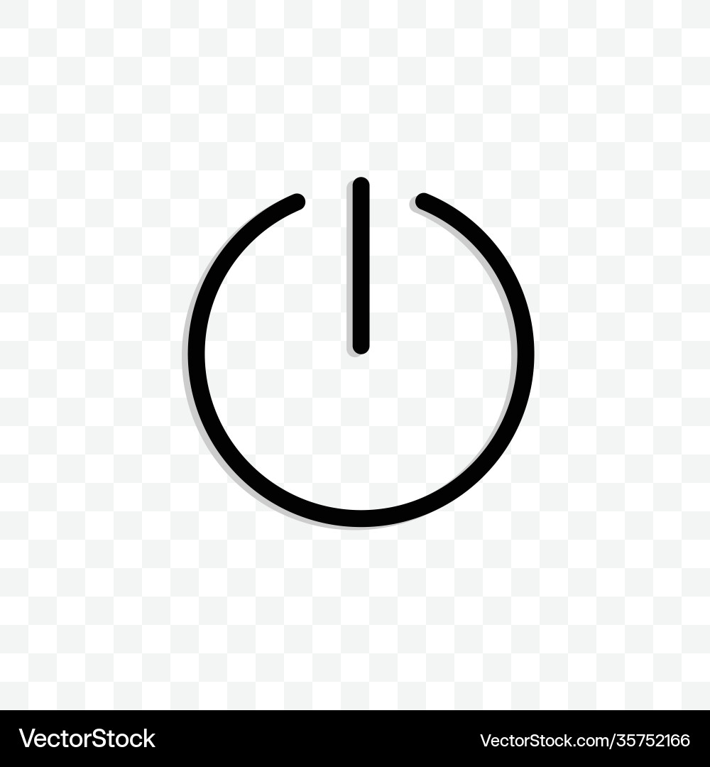 On off power symbol icon isolated transparent Vector Image