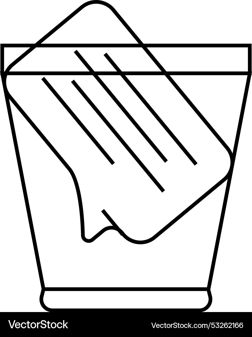 Request closed line icon Royalty Free Vector Image