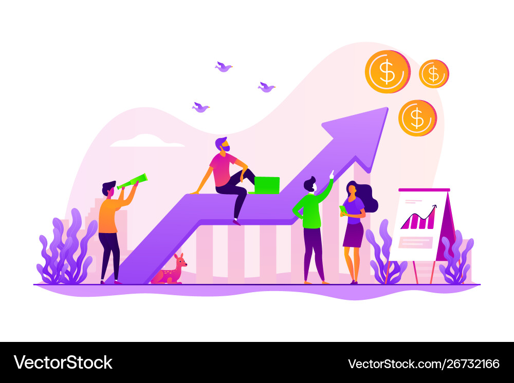 Sales growth concept Royalty Free Vector Image