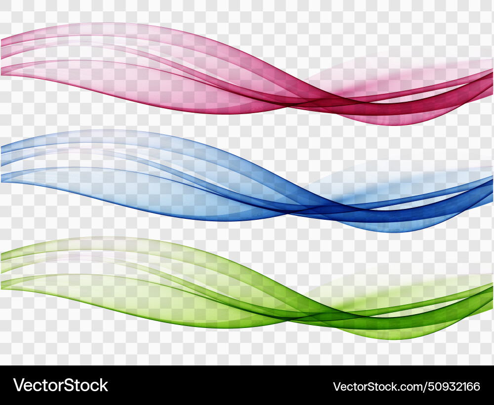 Transparent flow of wavy linesabstract wave Vector Image