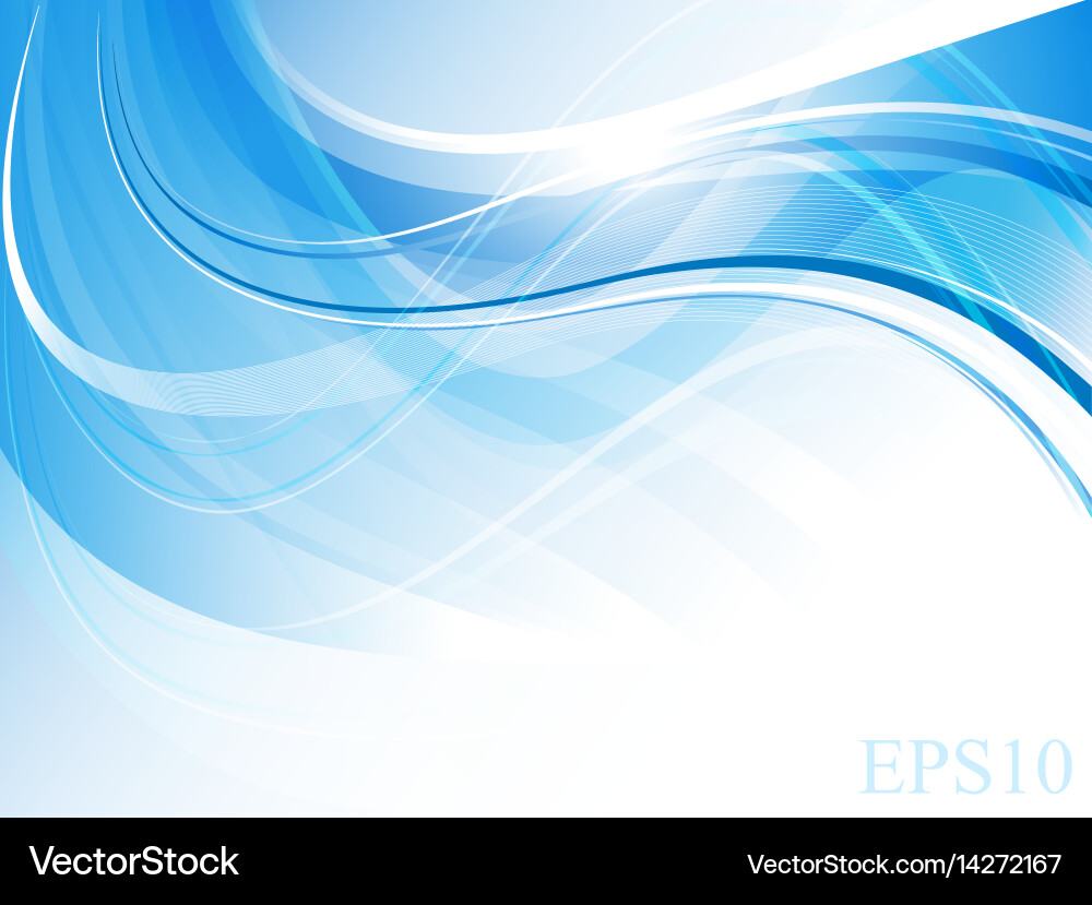 Abstract Blue Wave Pattern Royalty Free Vector Image