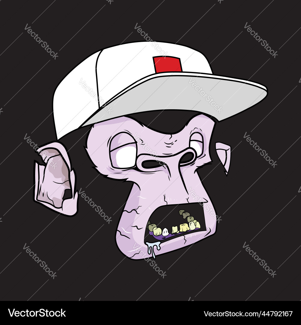 Bored ape nft design mutant monkey Royalty Free Vector Image