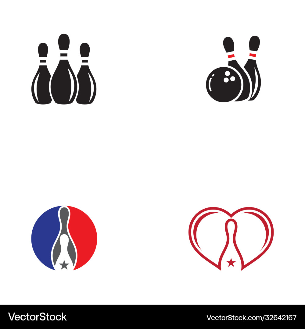 Bowling icon template Royalty Free Vector Image