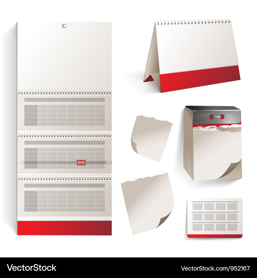 Calendars set Royalty Free Vector Image - VectorStock