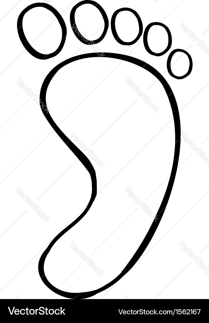 Cartoon Fuß Lizenzfreies Vektorbild - VectorStock