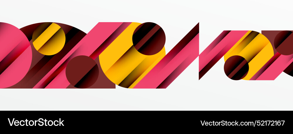 Circle square triangle shapes geometric minimal Vector Image