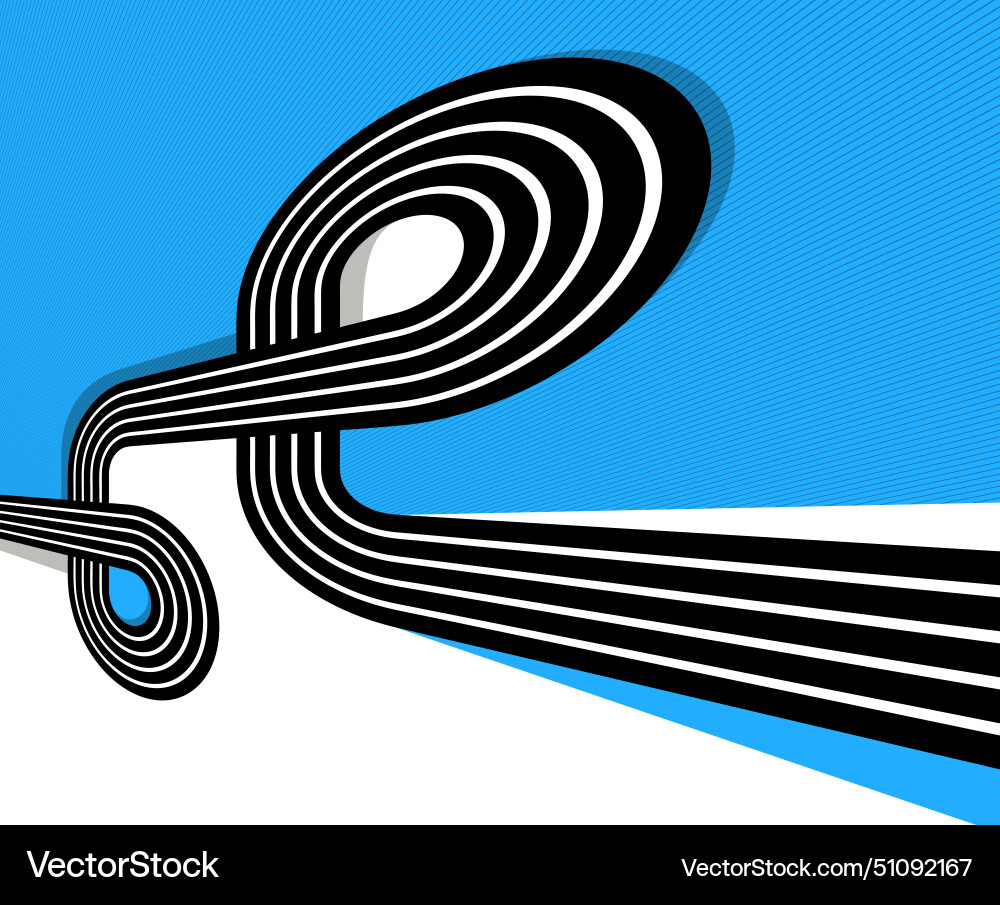 Creative lines abstract background 3d perspective Vector Image