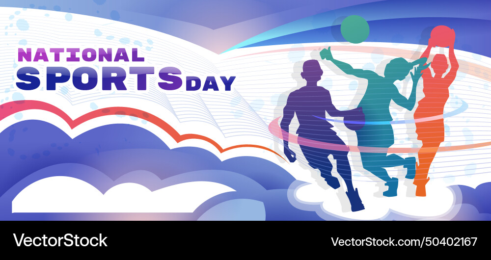 For international sports day Royalty Free Vector Image