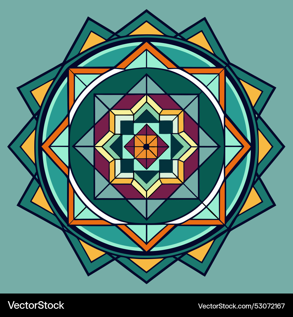 Geometric mandala Royalty Free Vector Image - VectorStock
