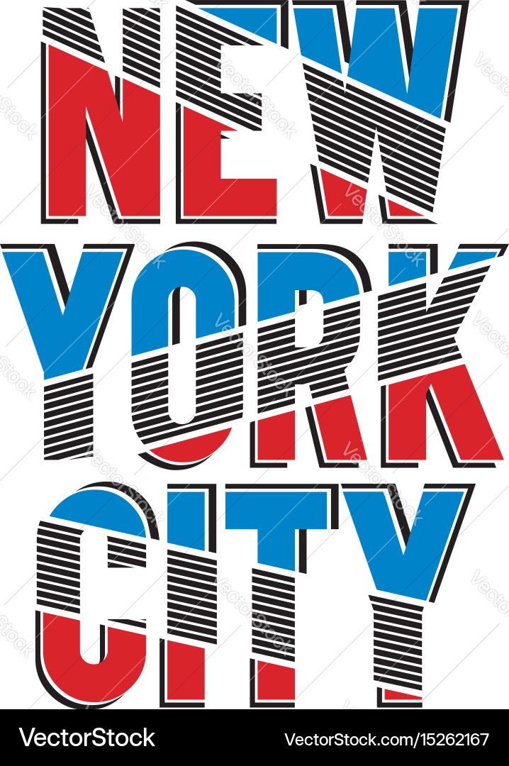 New York City Athletic Royalty Free Vector Image