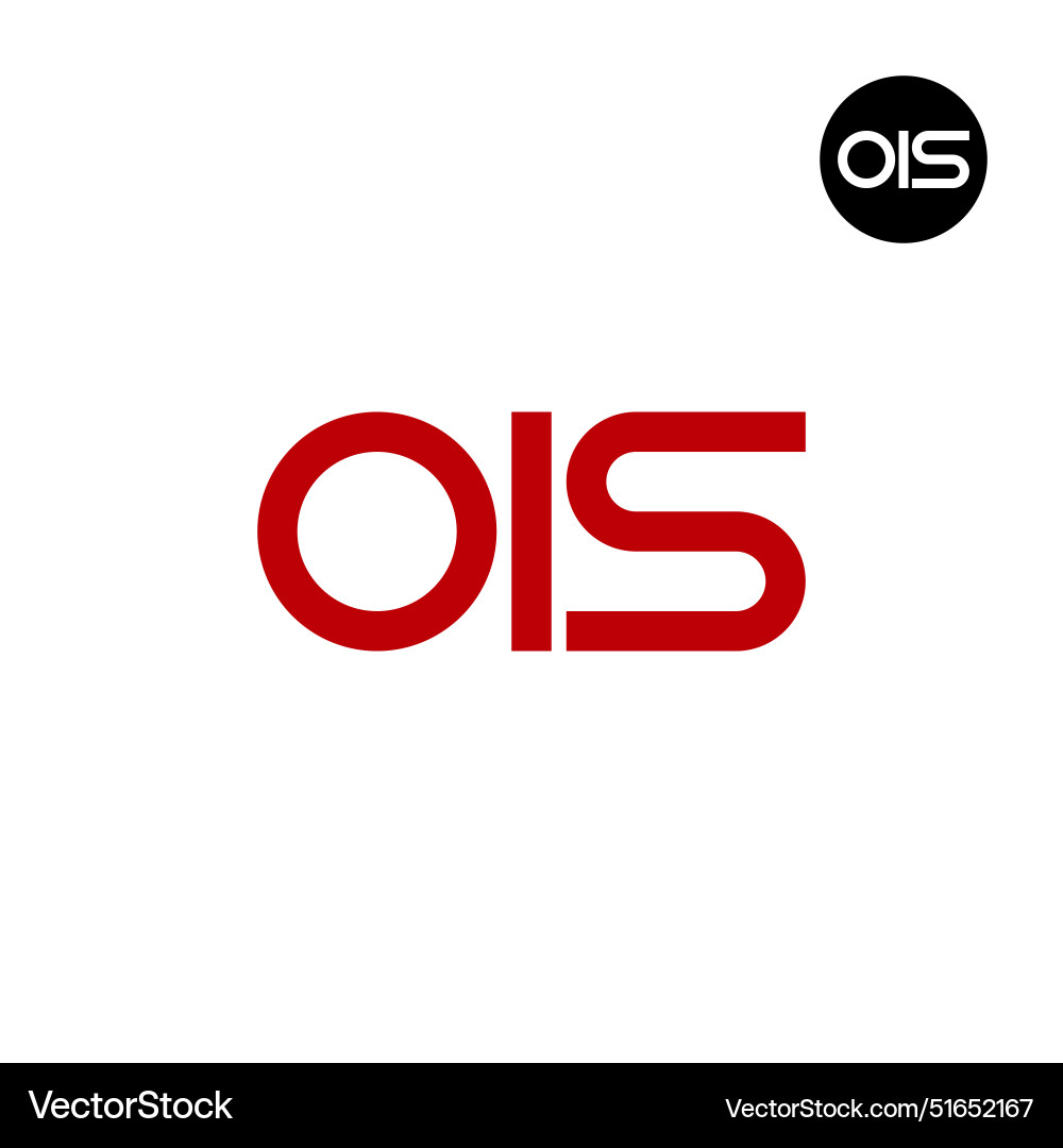Ois logo letter monogram design Royalty Free Vector Image