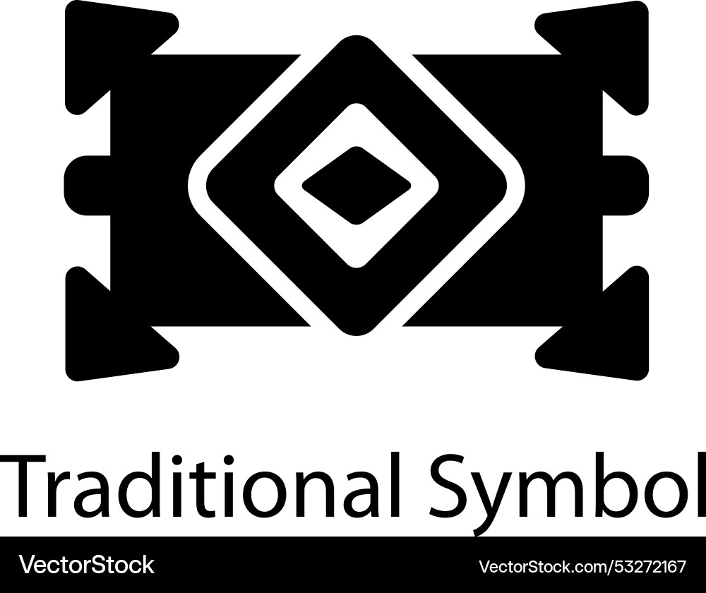 Traditional symbol Royalty Free Vector Image - VectorStock