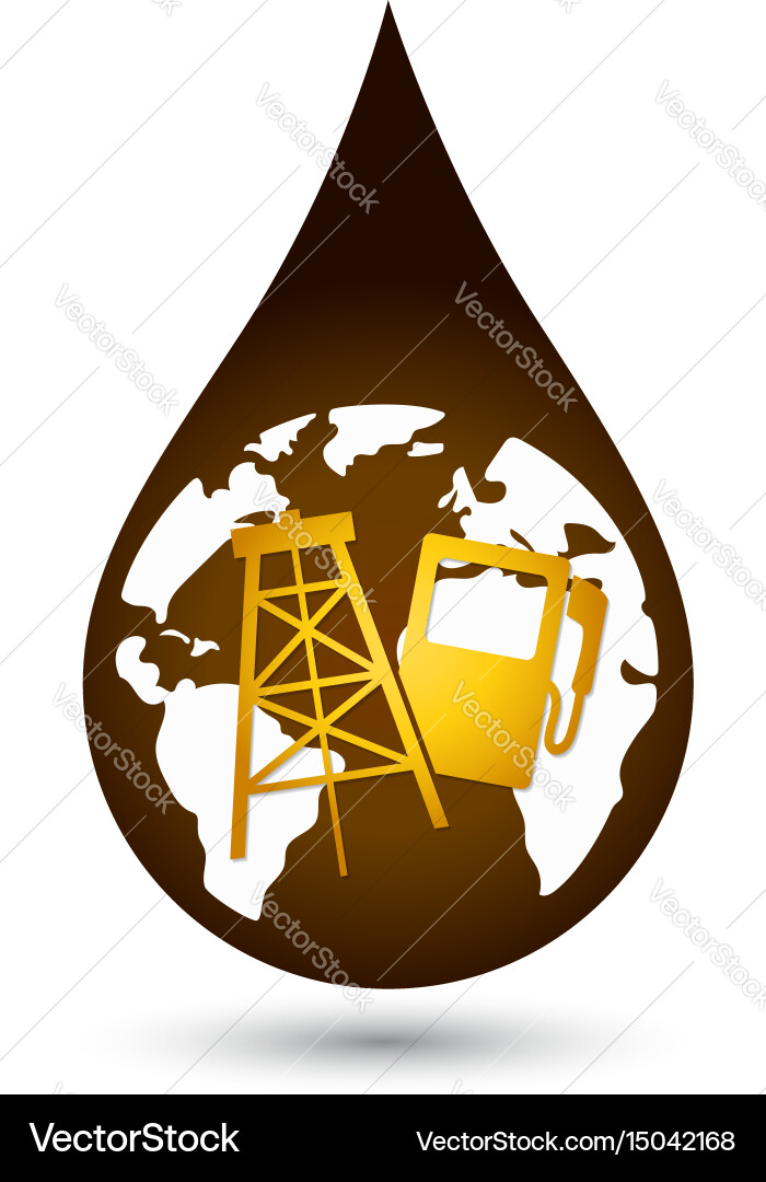 A drop of oil Royalty Free Vector Image - VectorStock