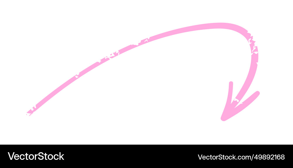 Arrow direction pointer hand drawn Royalty Free Vector Image