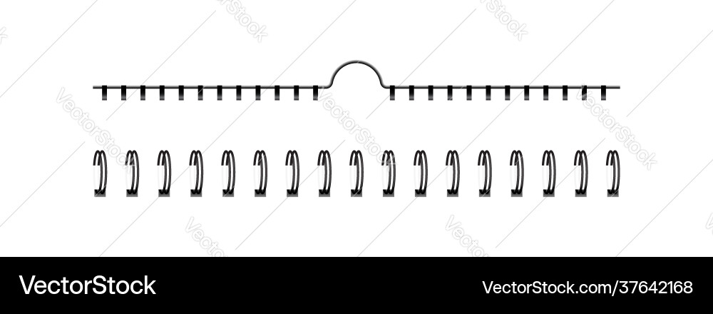 Bind spring spiral ring for notebook Royalty Free Vector