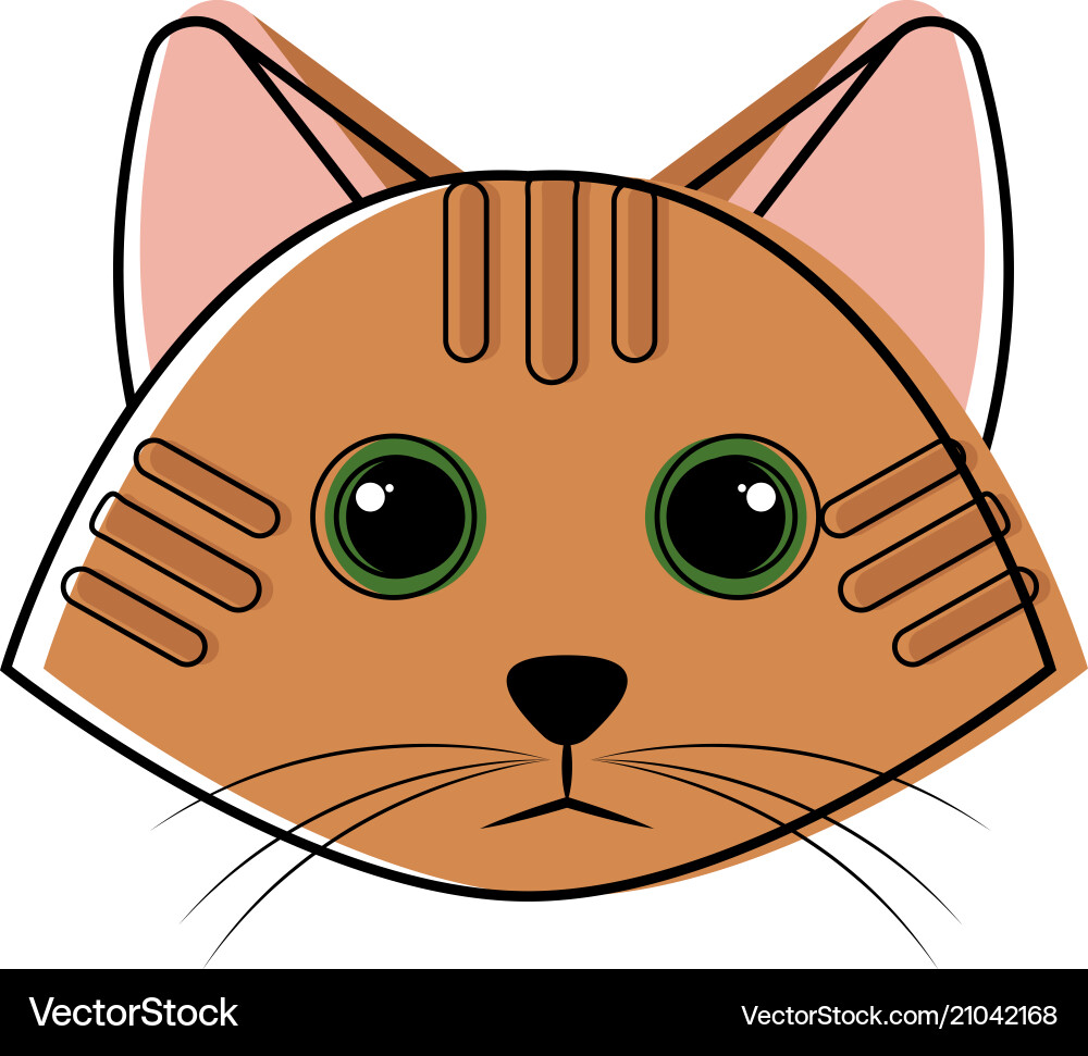 Cute cat avatar sketch Royalty Free Vector Image